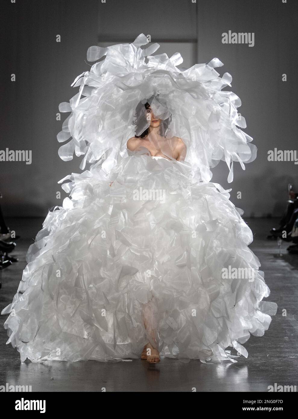 Models on the catwalk during the London College of Fashion show at The ...