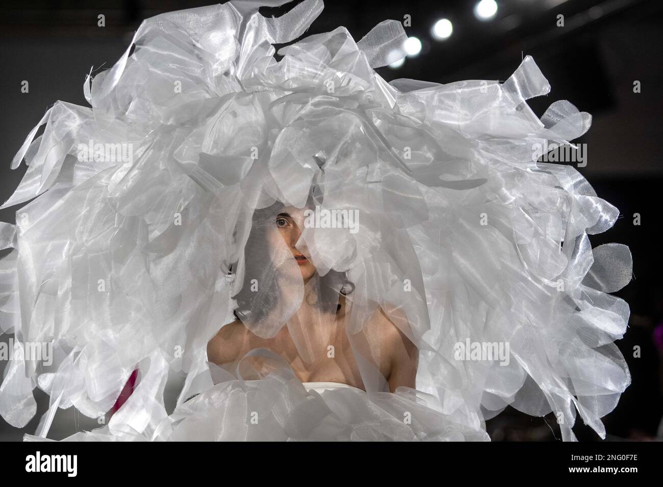 Models on the catwalk during the London College of Fashion show at The ...