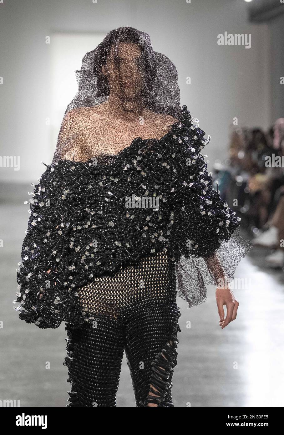 Models on the catwalk during the London College of Fashion show at The ...