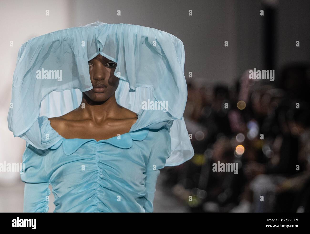 Models on the catwalk during the London College of Fashion show at The ...