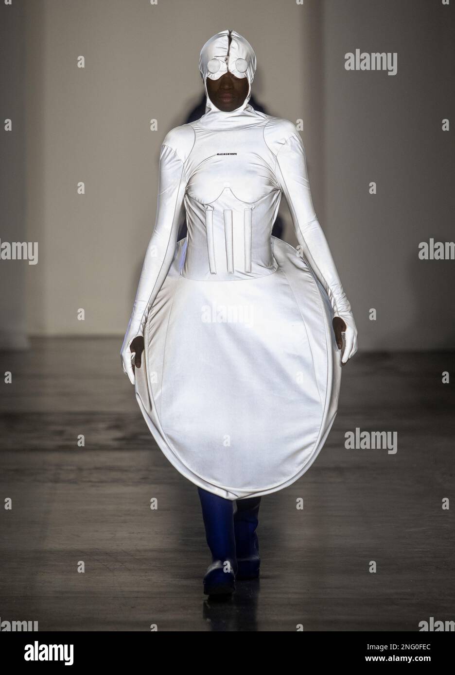 Models on the catwalk during the London College of Fashion show at The ...