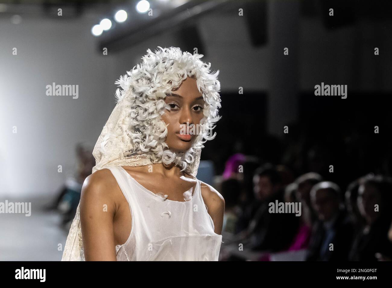 Models on the catwalk during the London College of Fashion show at The ...