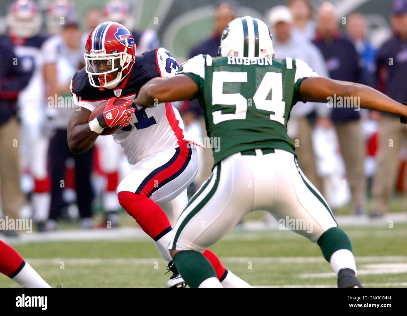 Buffalo Bills Dwayne Wright (31) in action against the New York Jets on ...