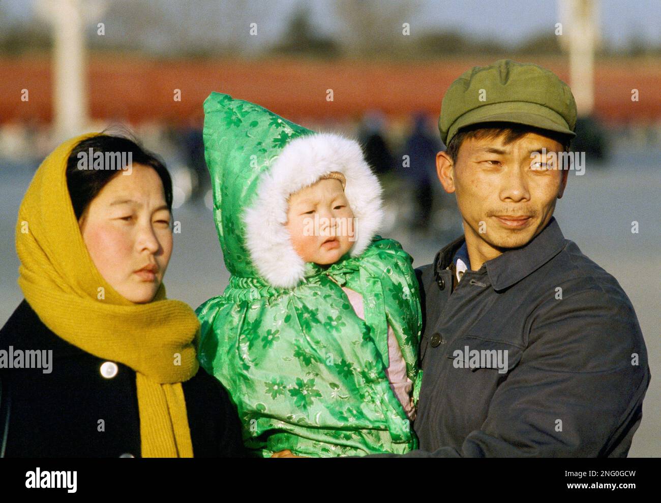 Pictured here is an unidentified Chinese family at the Forbidden City ...