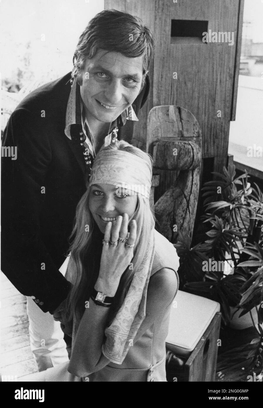 West German playboy Gunter Sachs and his wife Mirja Larsson, arrived at ...