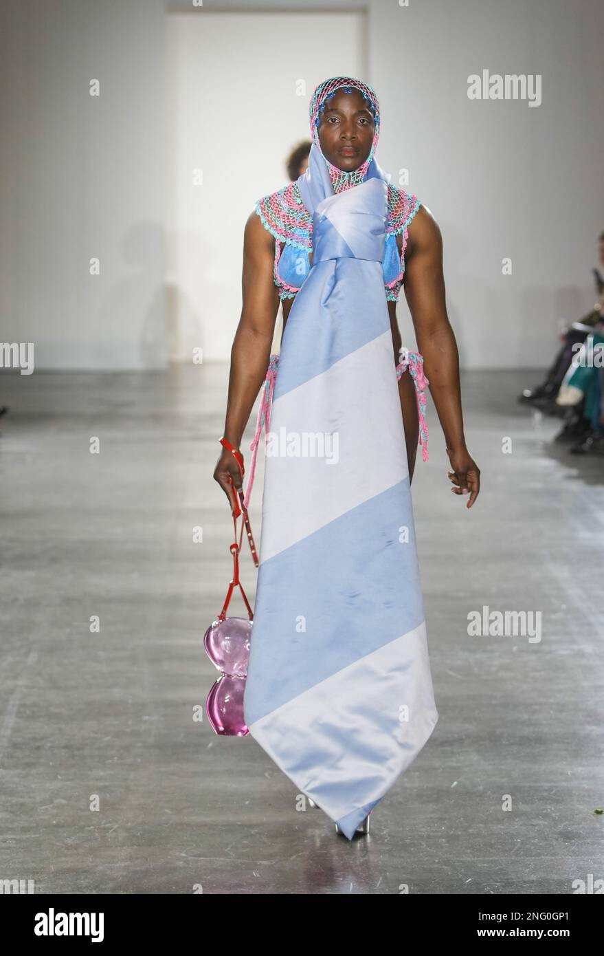 Models on the catwalk during the London College of Fashion show at The ...