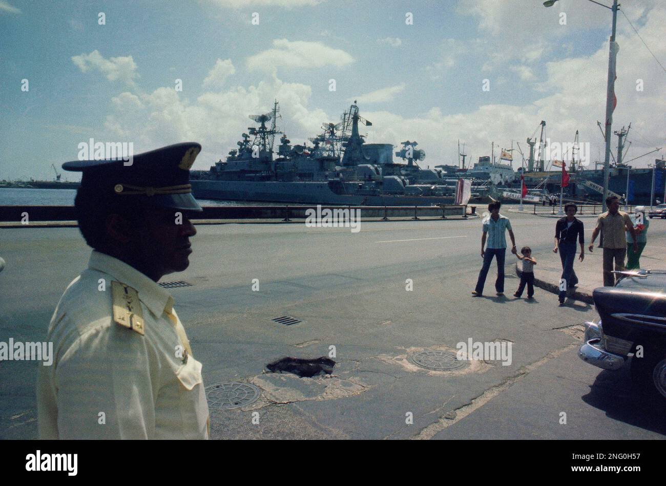 Picture here are Soviet warship in Havana Harbor in Havana, Cuba, April ...