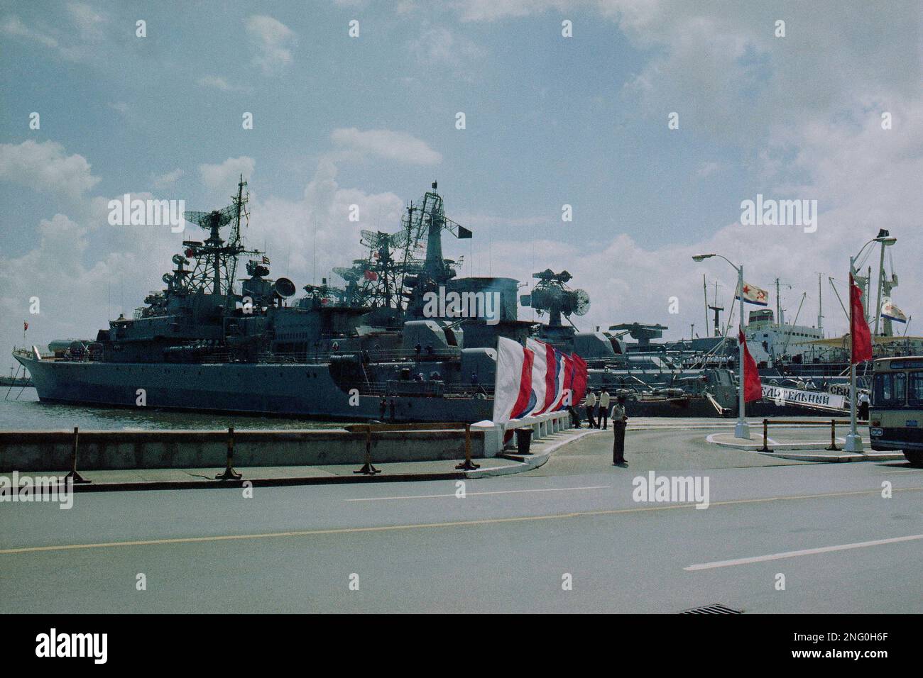 Picture here are Soviet warship in Havana Harbor in Havana, Cuba, April ...