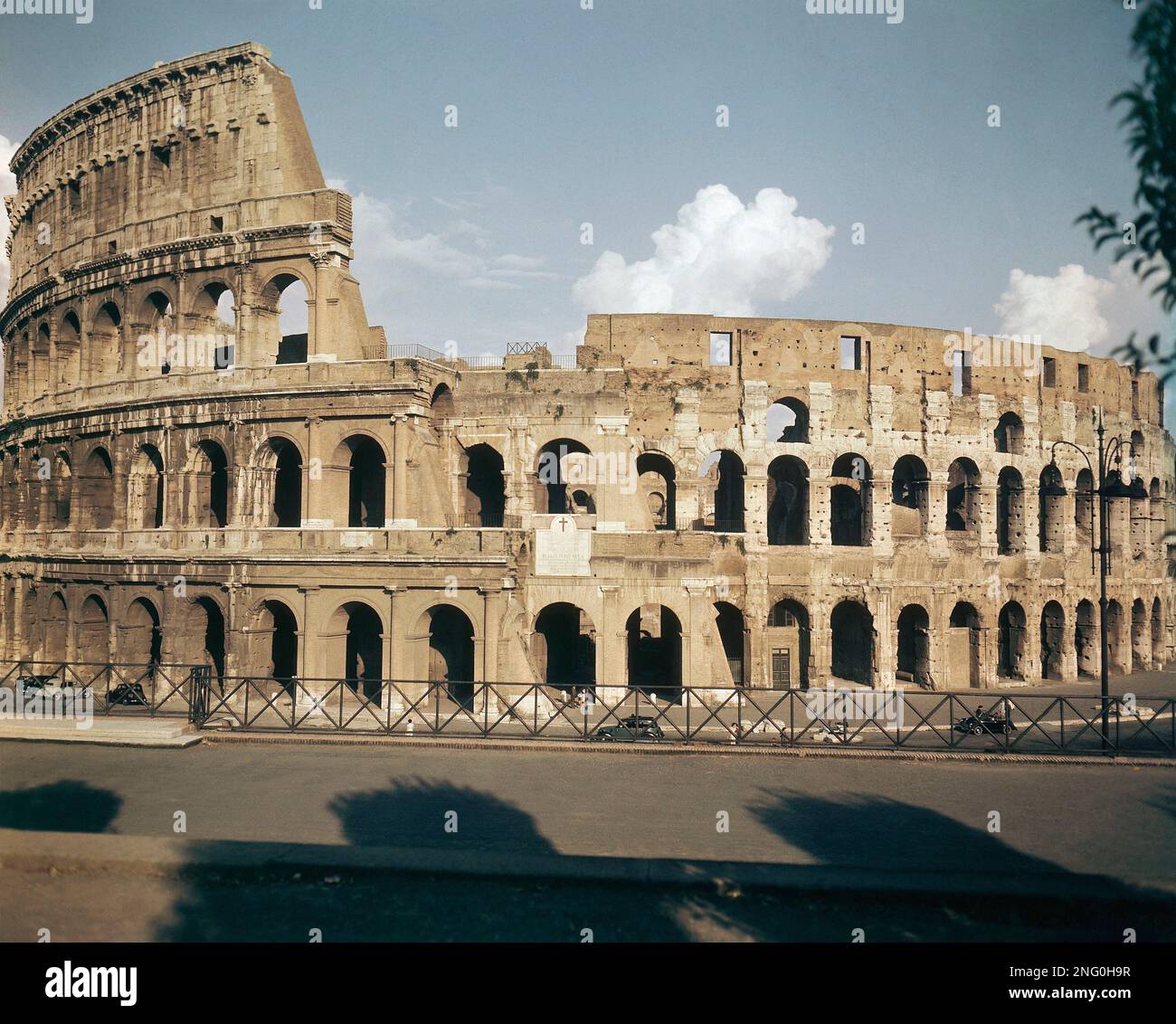 Pictured here is an exterior view of the Colosseum in Rome, Italy ...