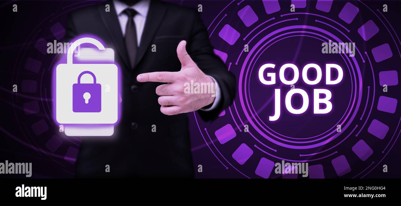 Conceptual display Good Job. Word for encourage someone for his effort ...