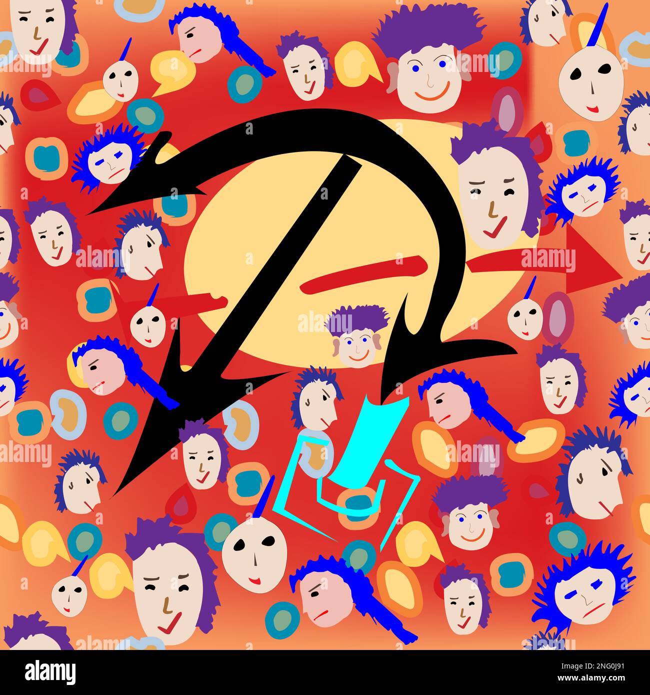 Anarchy pattern hi-res stock photography and images - Alamy