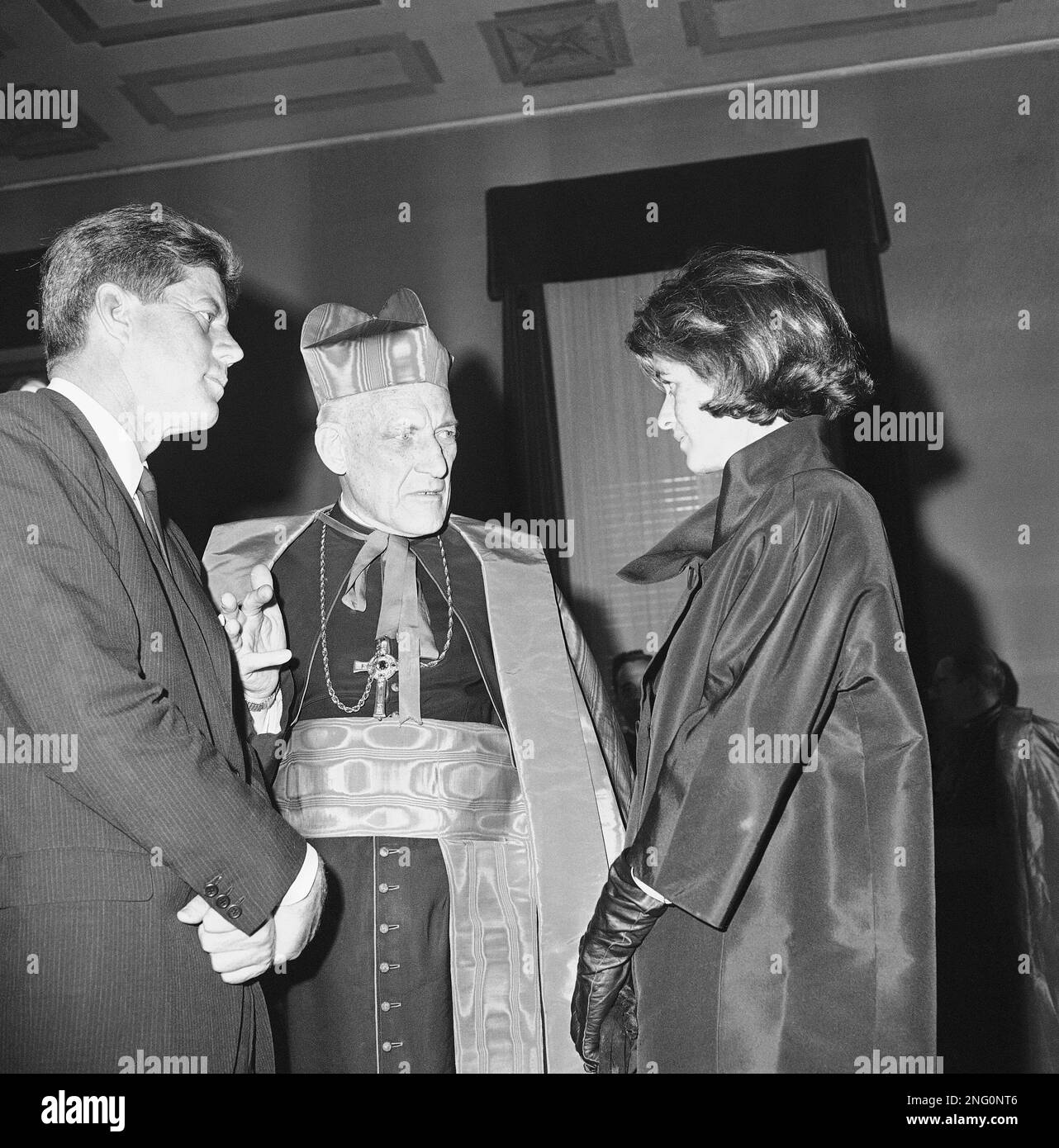 U.S. President John F Kennedy, Richard Cardinal Cushing, Archbishop of ...