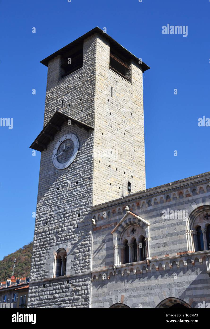 Clock Tower of Como Cathedral in Como, Italy Stock Photo - Alamy