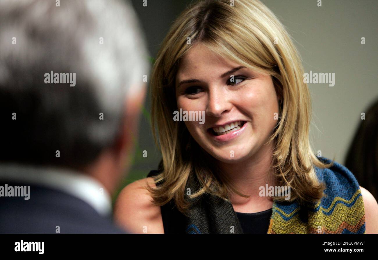 Jenna Bush talks to people before her reading at the Miami Book Fair ...