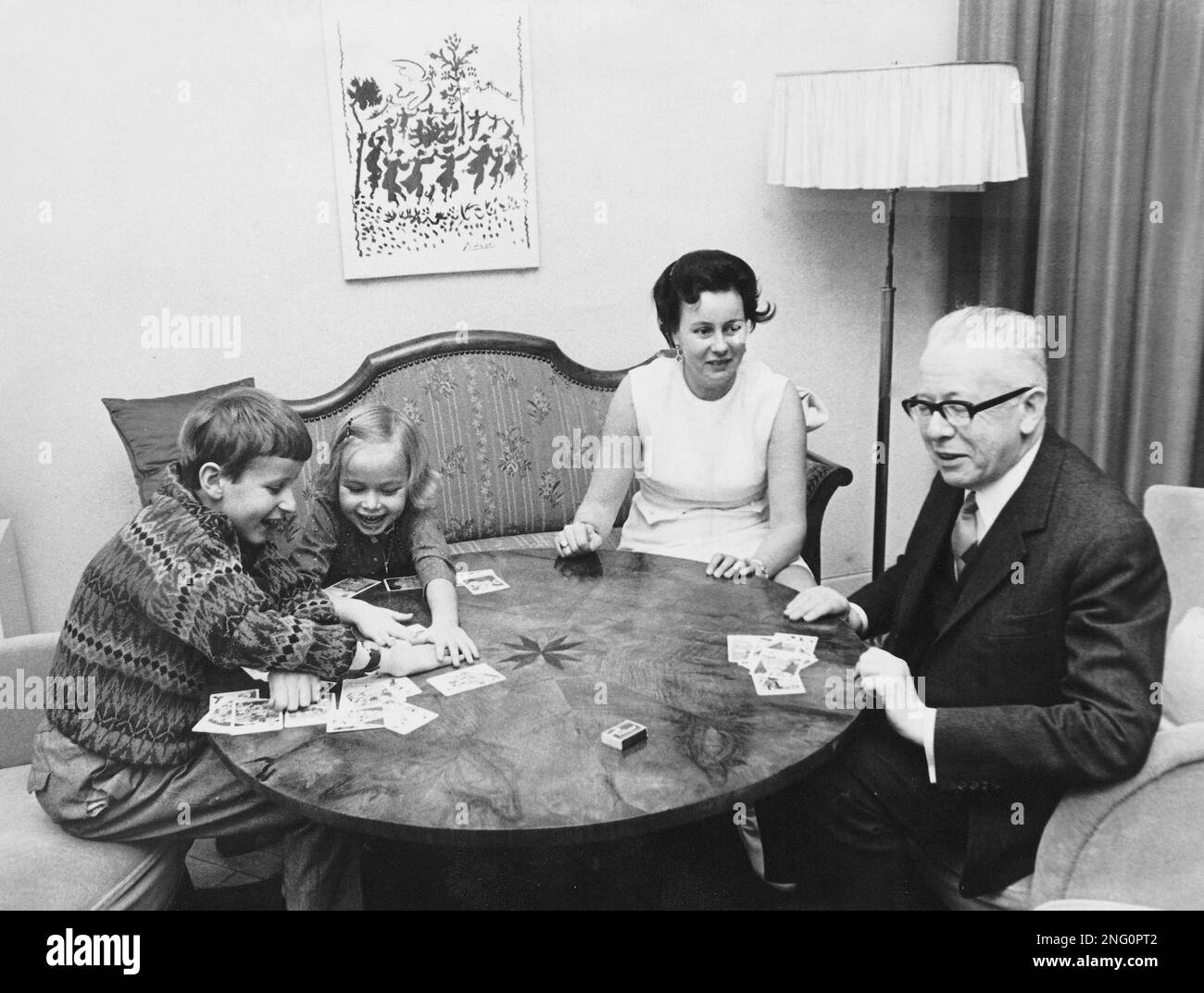 Uta Ranke-Heinemann is seen with her father Gustav Heinemann, left, and ...