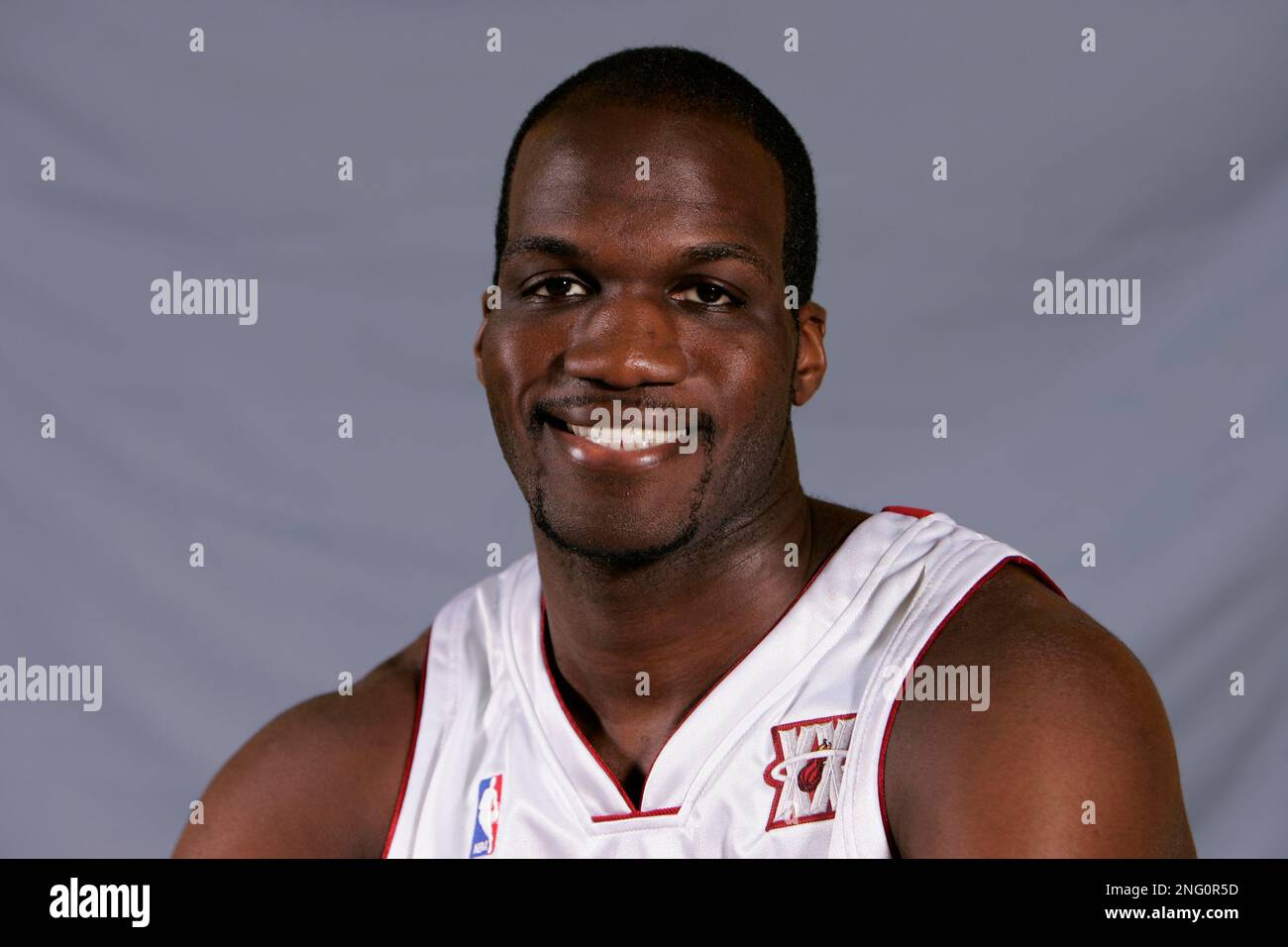 Miami Heat center Joel Anthony (50) poses at media day. (AP Photo/J. Pat Carter Stock Photo - Alamy