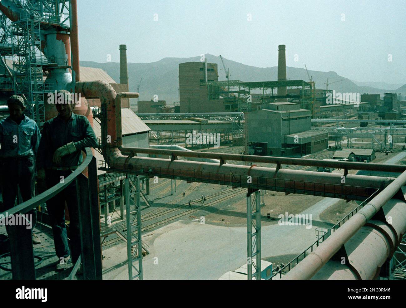 General views of construction work on the Russian designed and built ...