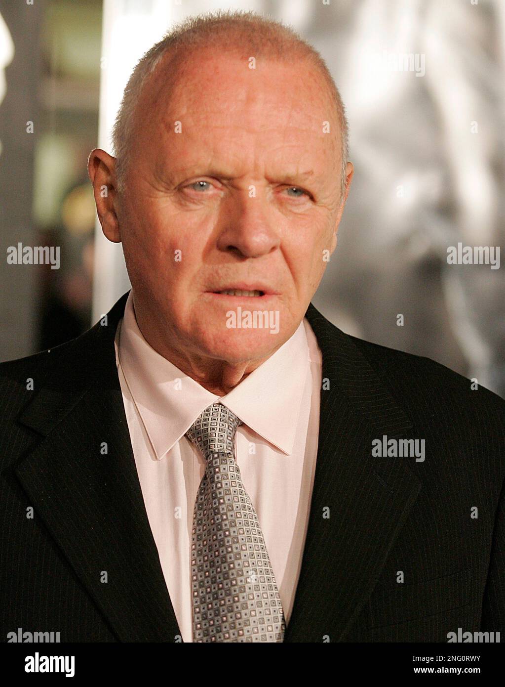 Actor Anthony Hopkins poses on the press line at the premiere of the ...