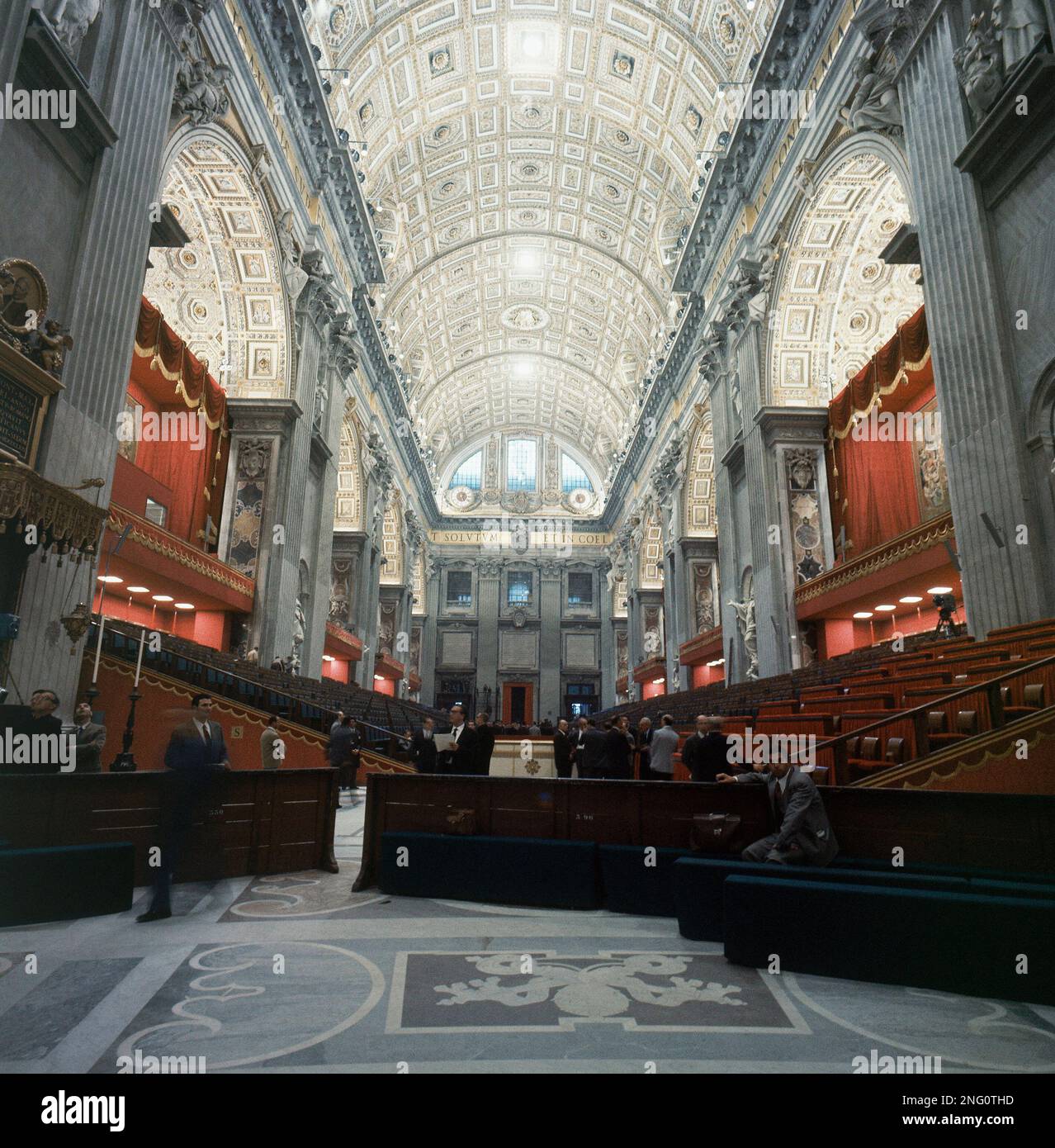 Pictured here is an interior view of St. Peter's Basilica in Vatican ...