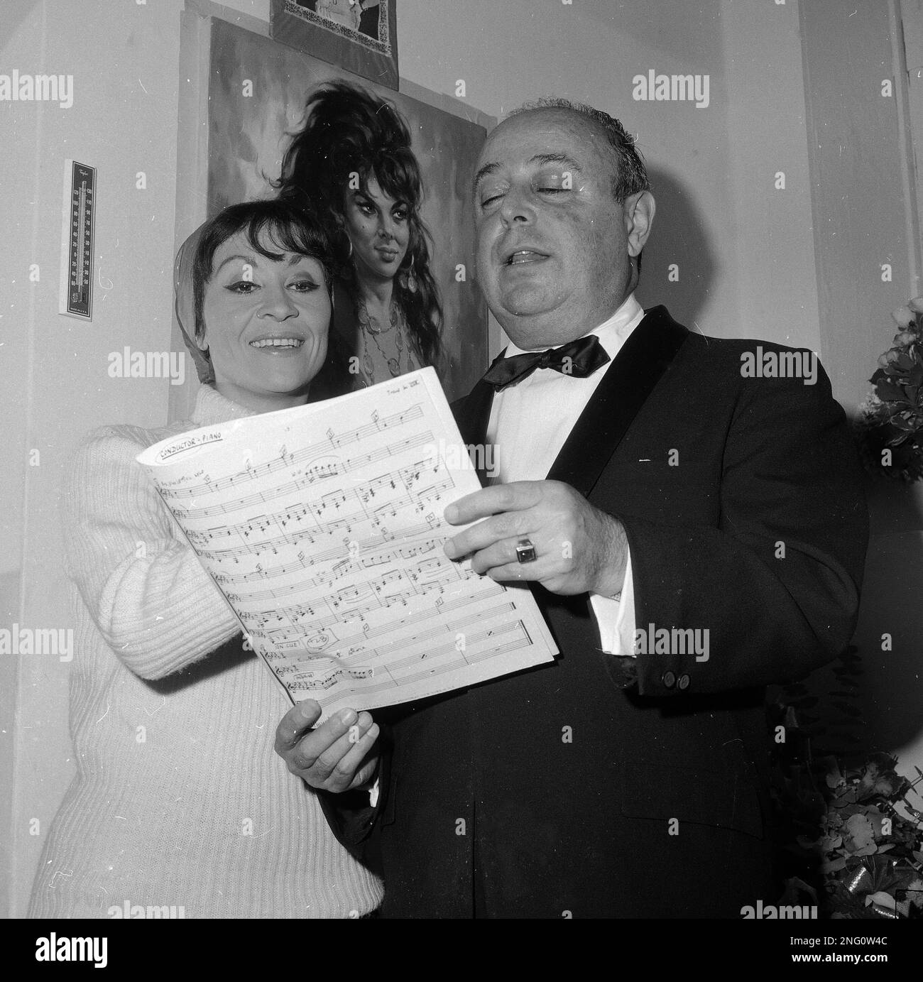 Musical director Lehman Engel, right, and actress Chita Rivera, star of ...