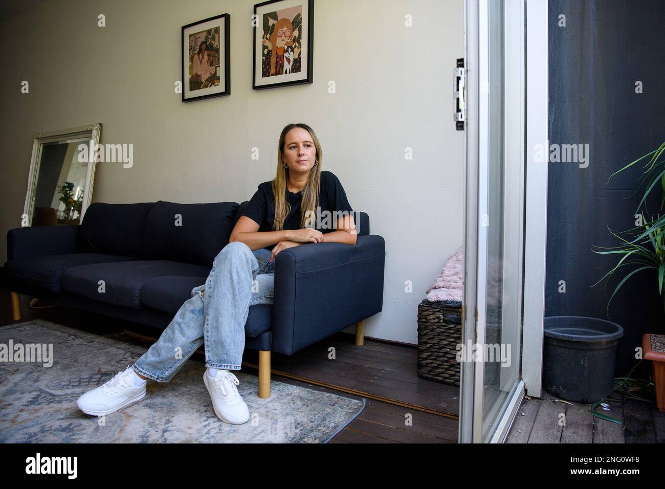 Sydney renter Chantelle Schmidt poses for a photograph in Redfern, Sydney, Friday, February 17 ...