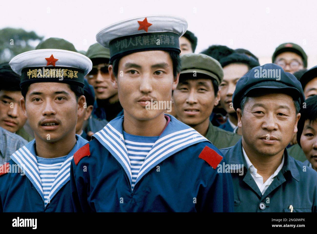 Chinese sailors pose in Beijing, the Capital of China, 1980. (AP Photo ...