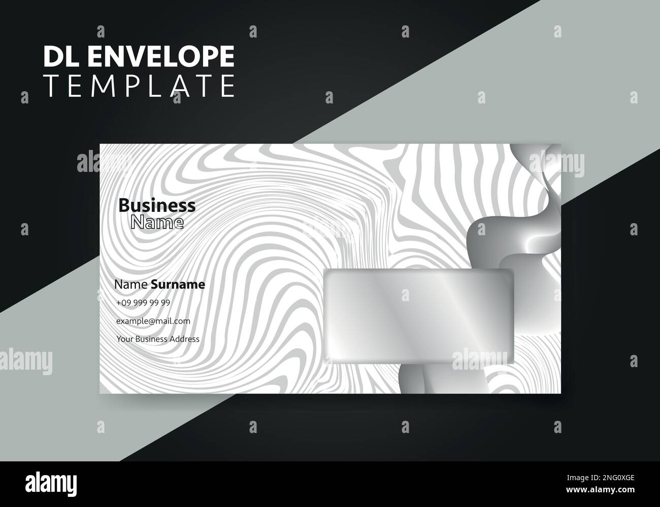 The envelope DL size template. International standard size. Envelope ...