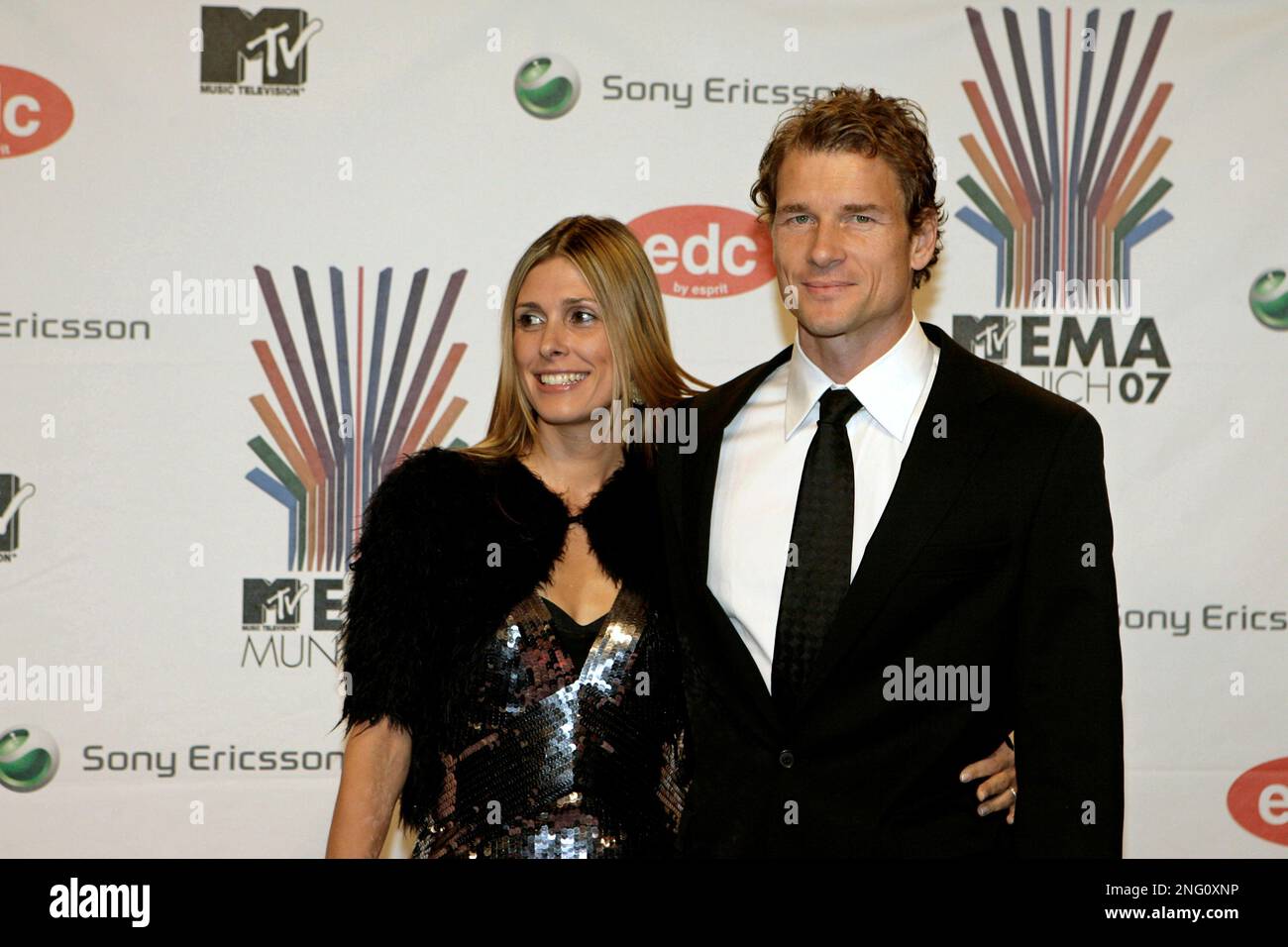 German soccer player Jens Lehmann, right, and his wife Conny arrive at ...