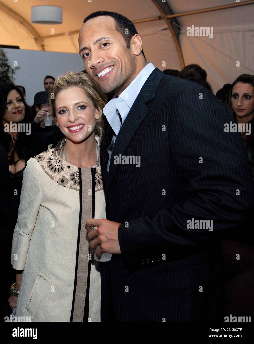 "Southland Tales" cast members Dwayne "The Rock" Johnson, right, and ...