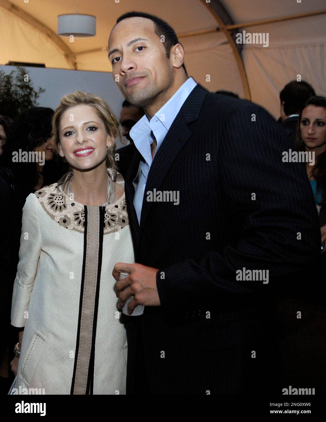 "Southland Tales" cast members Sarah Michelle Gellar, left, and Dwayne ...