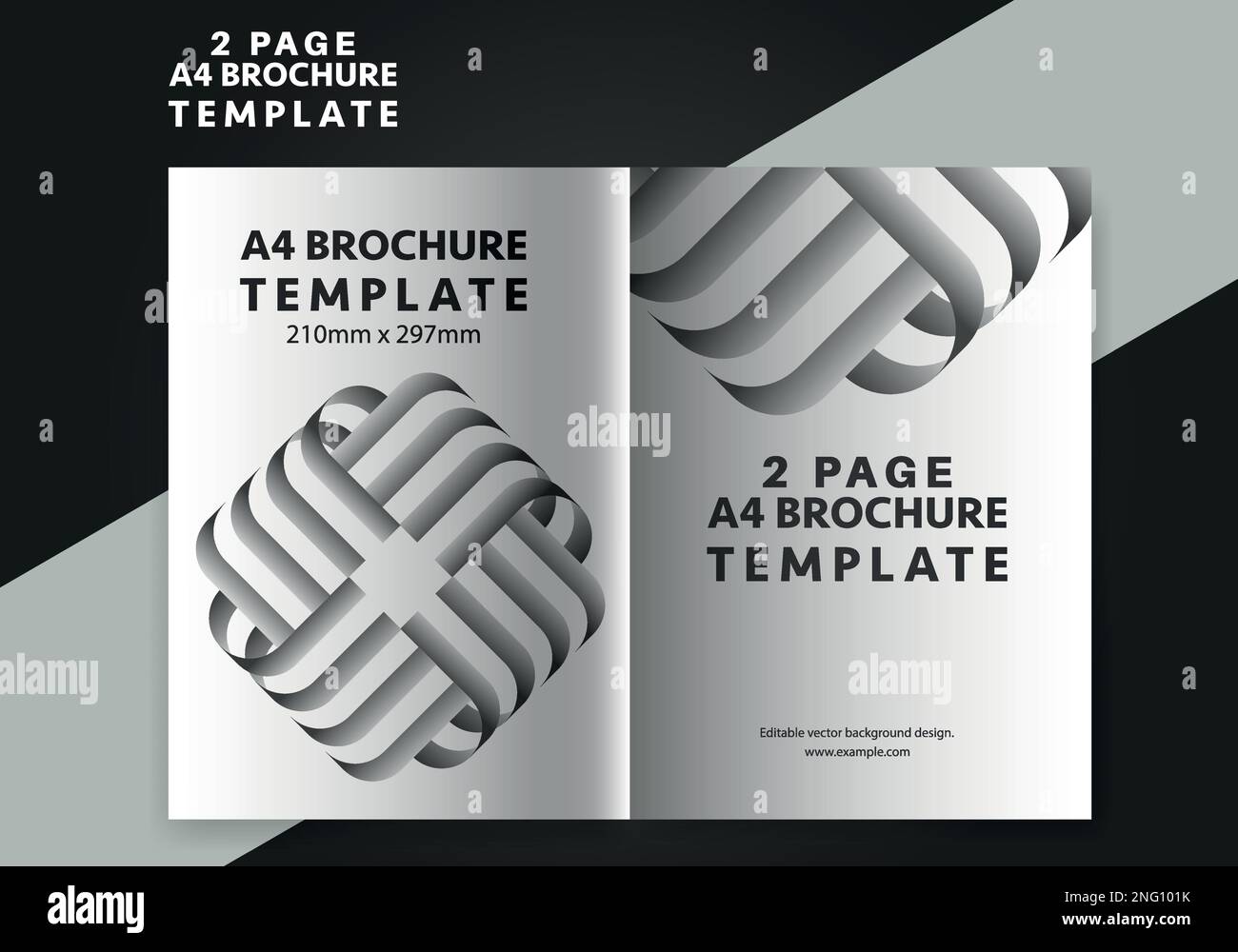 Trifold brochure design. A4 abstract business brochure template ...