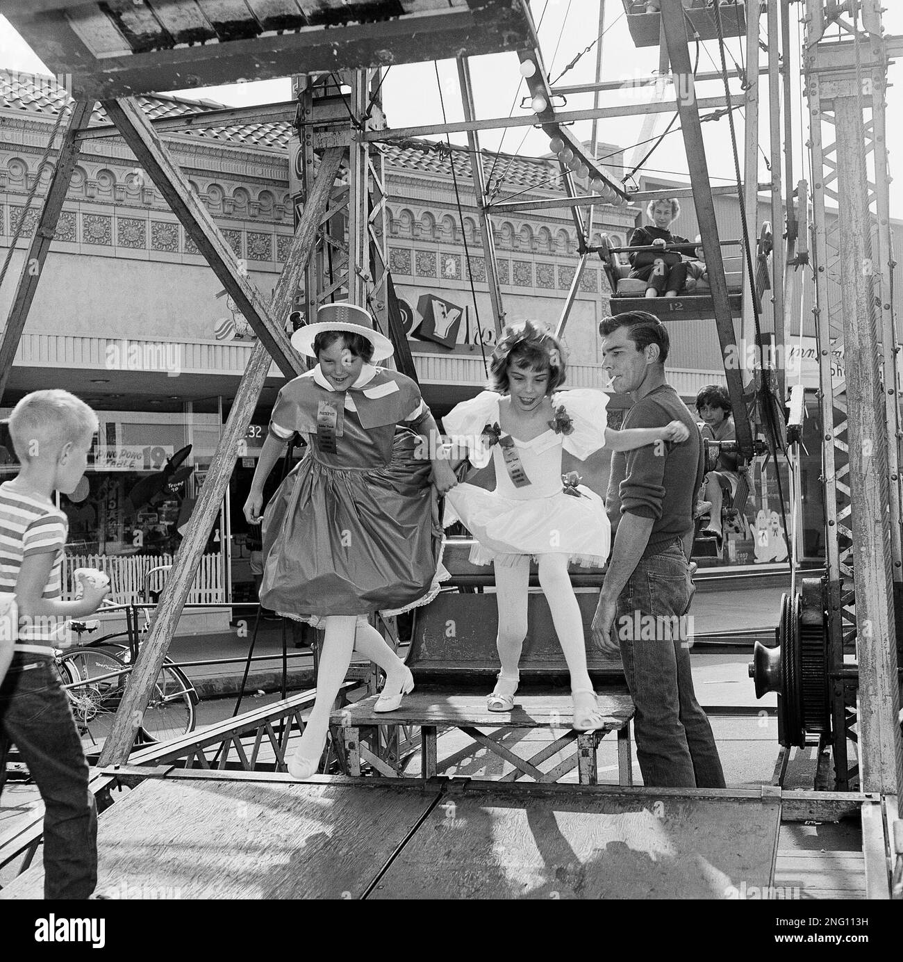 Pictured here are elementary school children at the Halloween festival ...