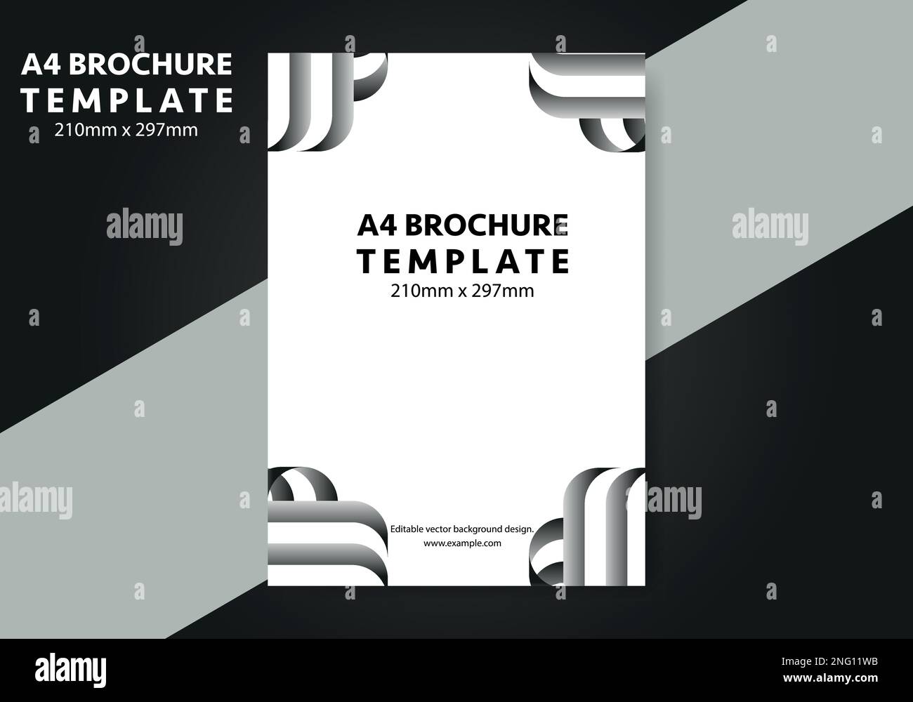 A4 Brochure Background design template vector, Flyer template for ...