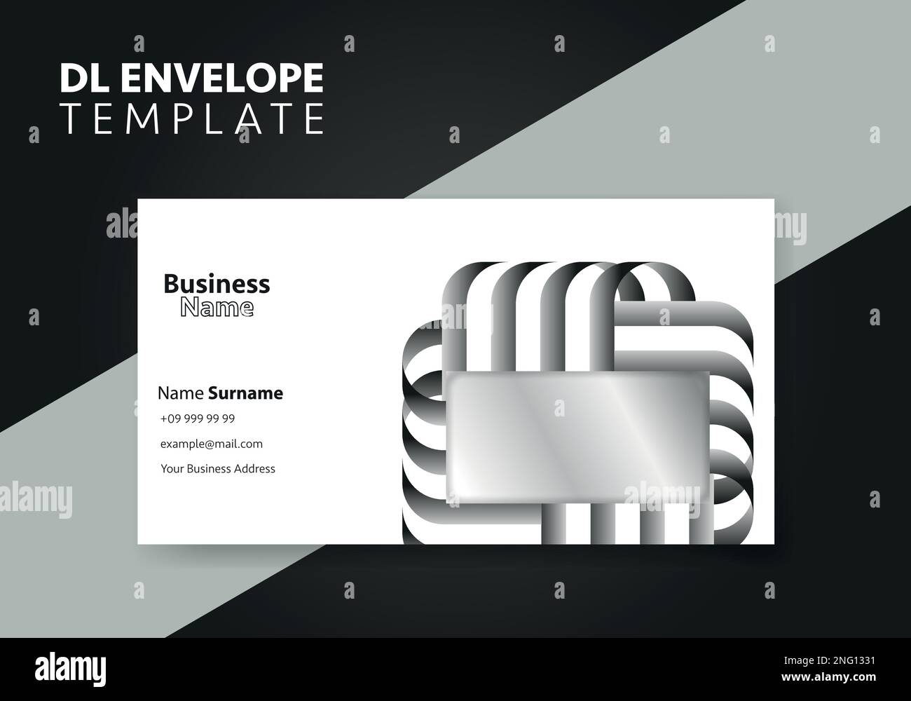 The envelope DL size template. International standard size. Envelope ...