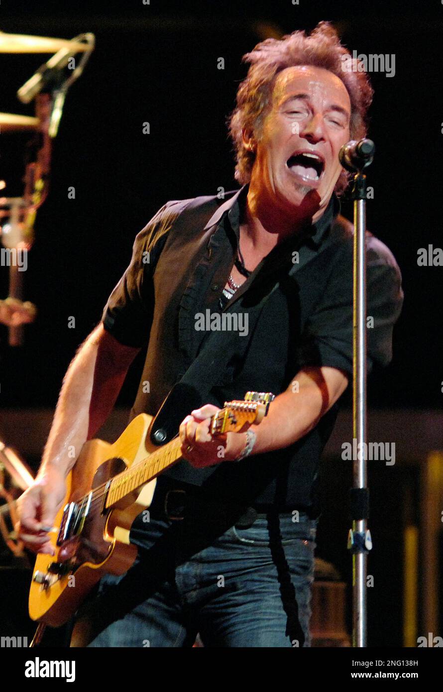 Bruce Springsteen performs with the E Street Band during a concert at ...