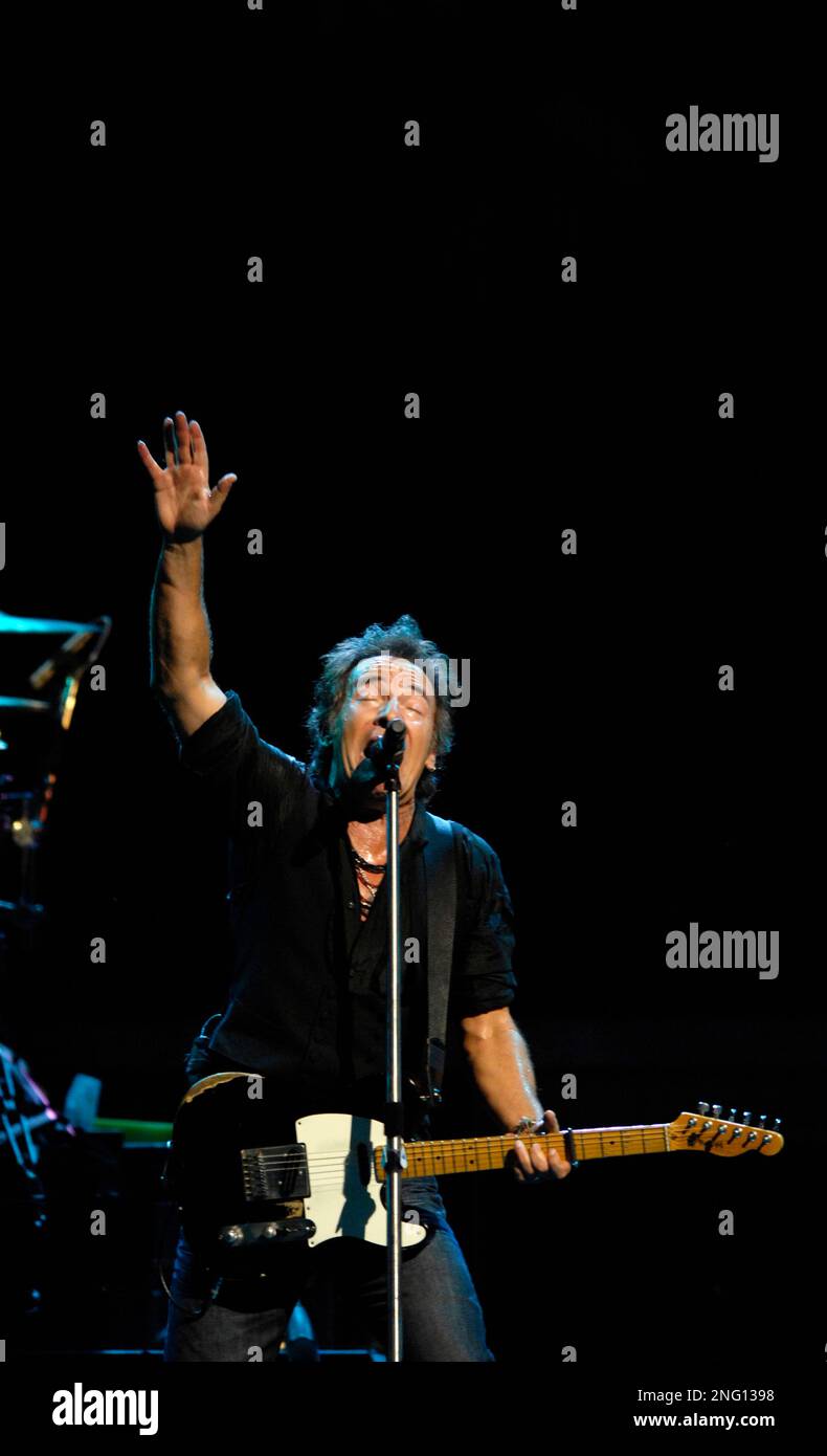 Bruce Springsteen performs with the E Street Band during a concert at ...