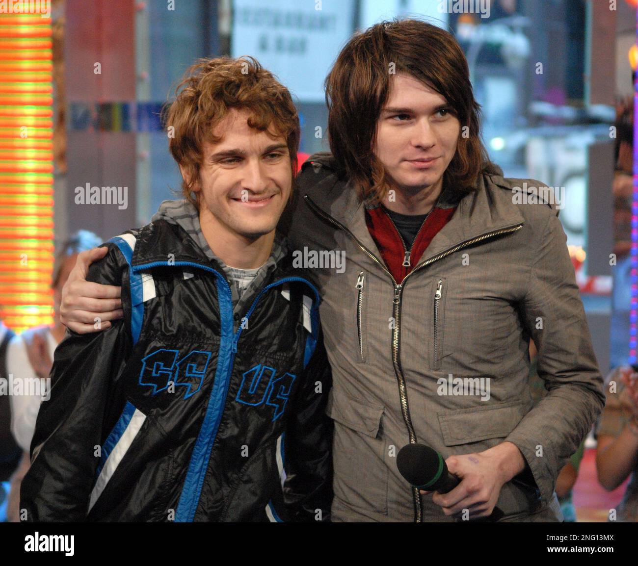 Musicians William Beckett (R) and Adam Siska of the music group "The ...