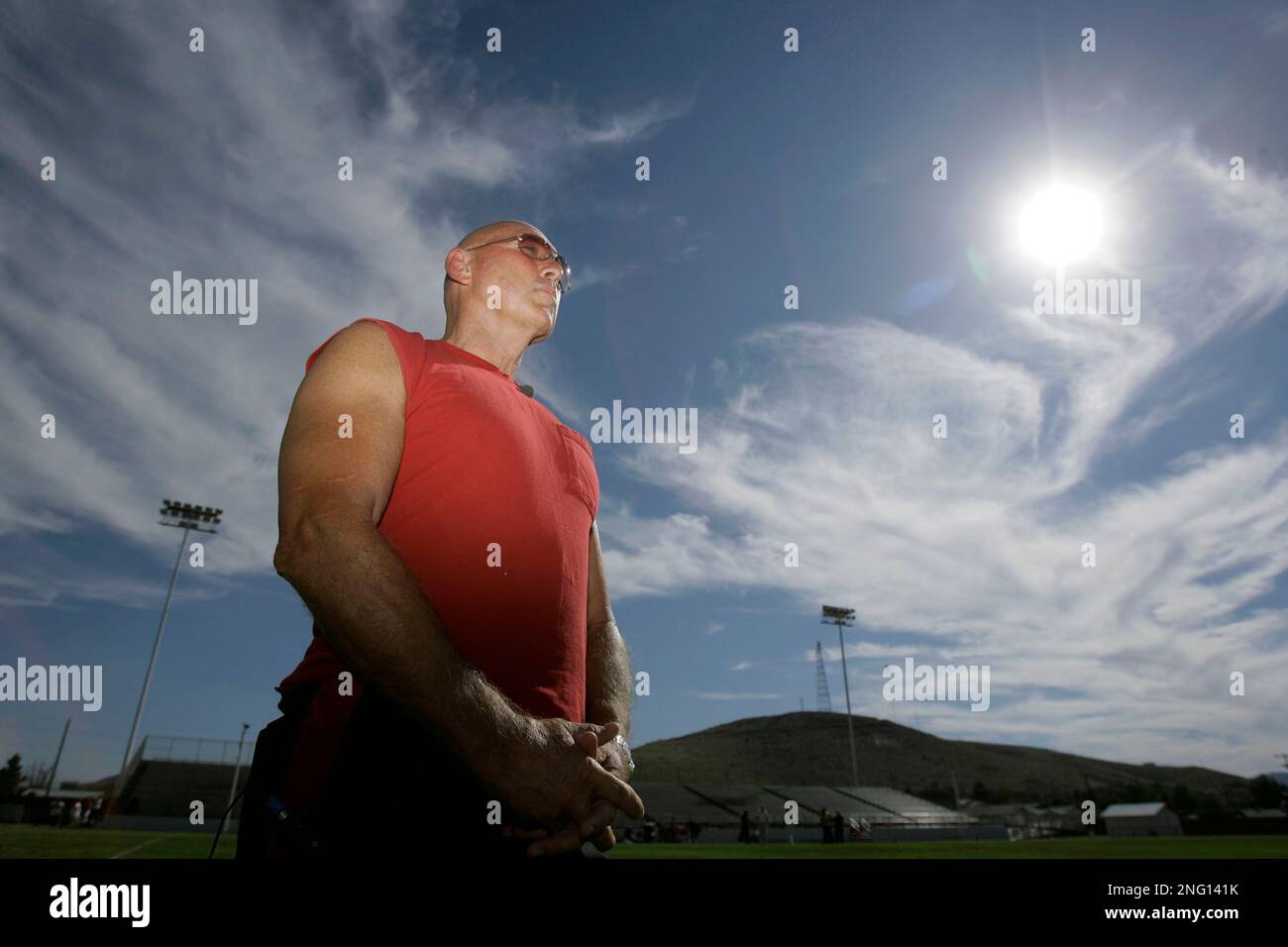 Sul Ross State linebacker Mike Flynt is shown before a college football ...
