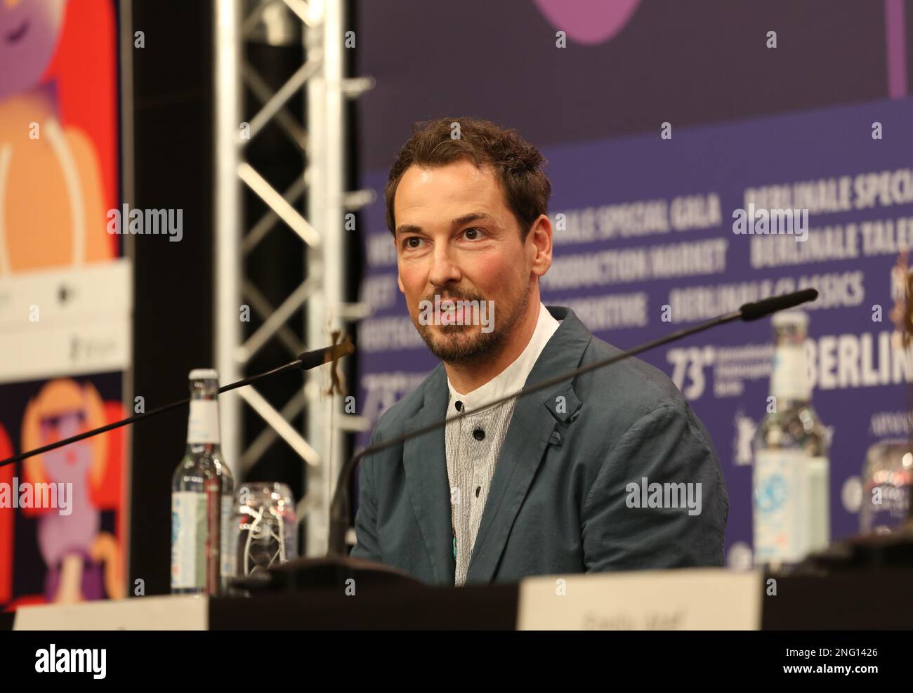 Berlin, Germany. 17th February 2023. Actor Felix Kramer at the press ...