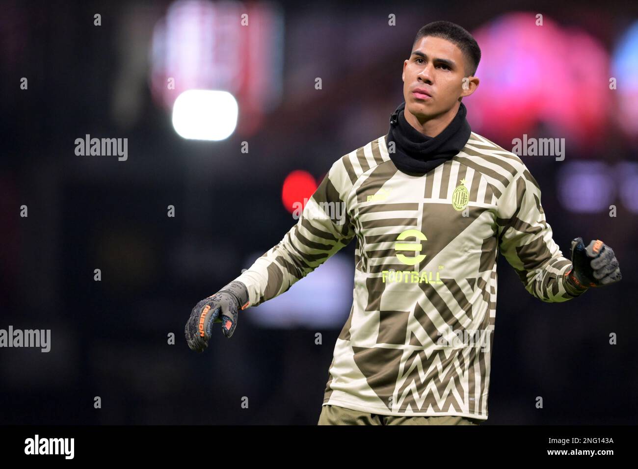 Waalwijk, Netherlands. 17th Feb, 2023. MILAN - AC Milan goalkeeper ...