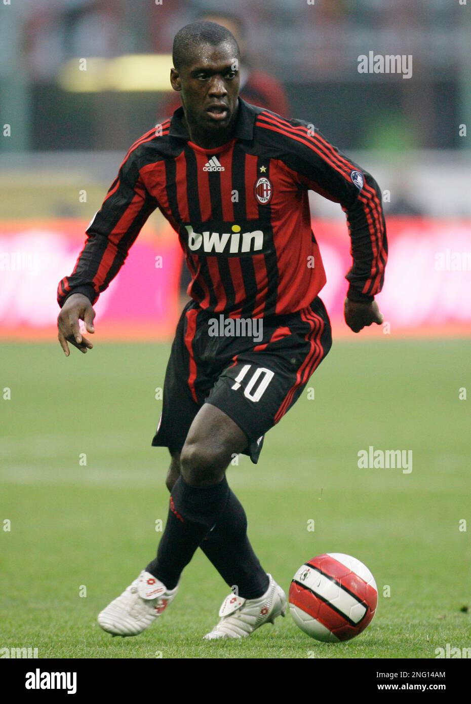 Milan's Clarence Seedorf of the Netherlands during an Italian major ...