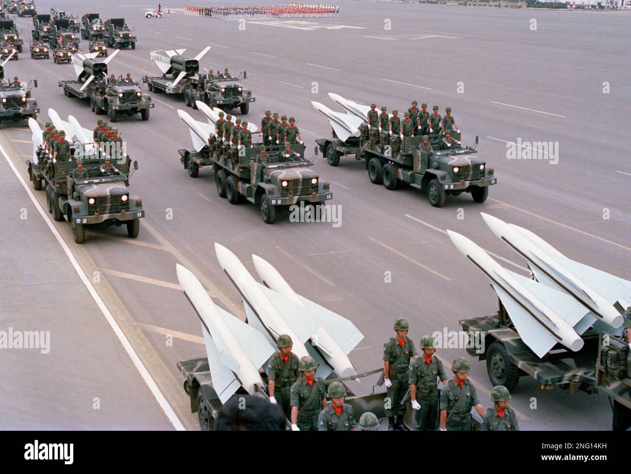 Military vehicles during National Day Parade in Beijing, China, October ...
