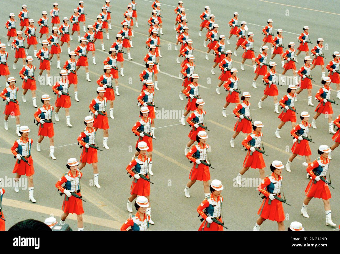 National Day Parade in Beijing, China, October 1, 1984. (AP Photo Stock ...