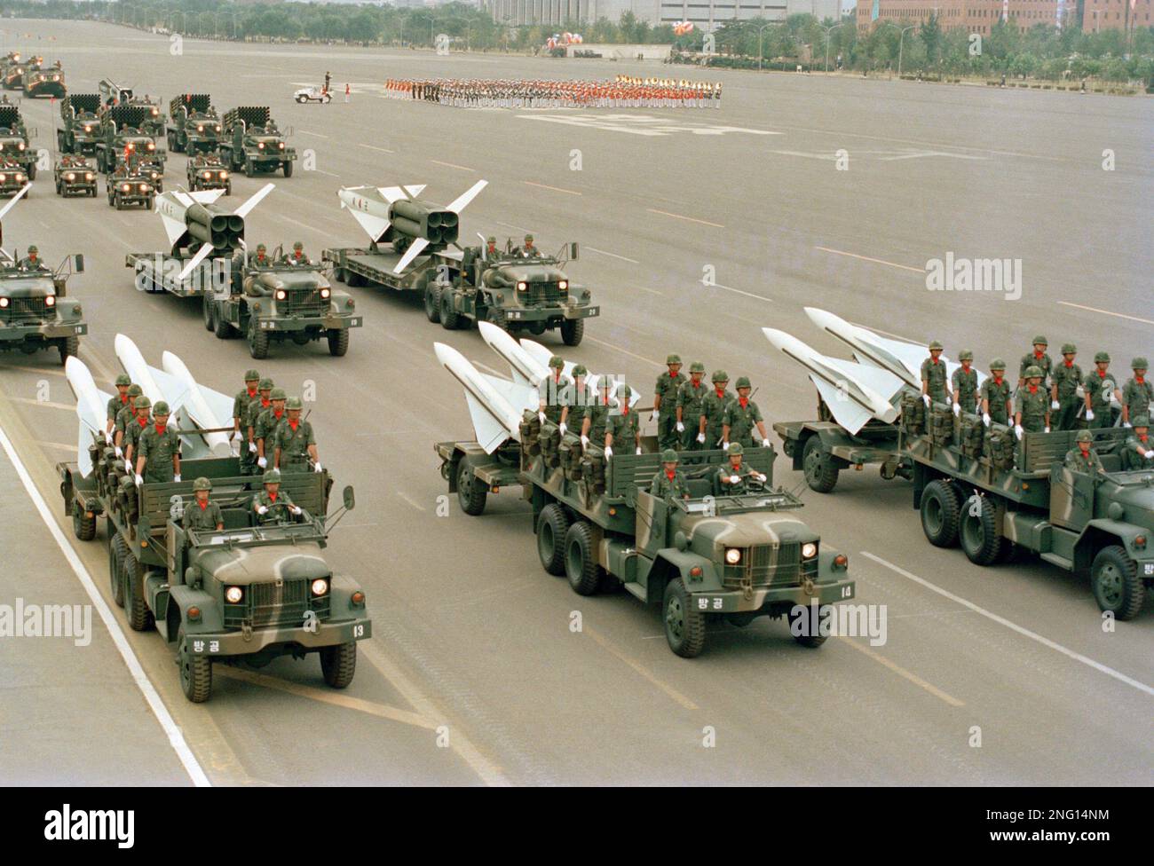 Military vehicles during National Day Parade in Beijing, China, October ...