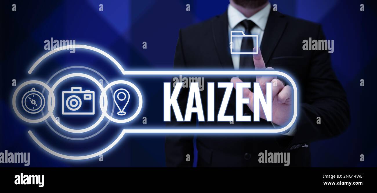 Conceptual display Kaizen. Business idea a Japanese business philosophy ...