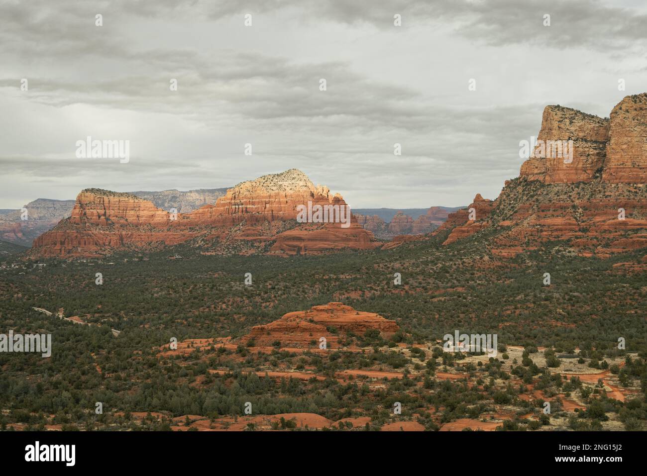 Views of red rock buttes and formations within coconino national forest ...