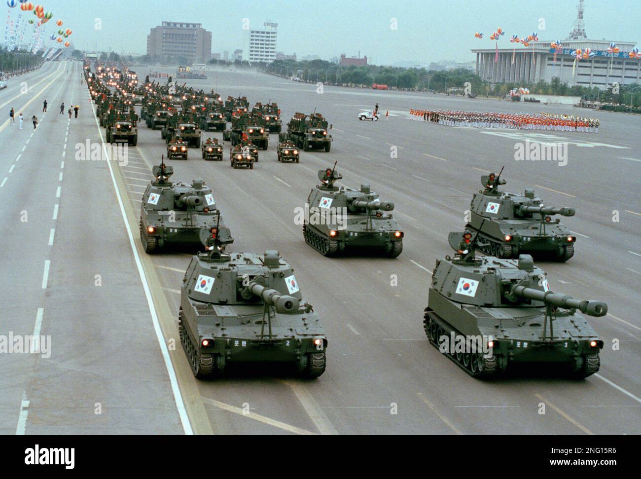 Tanks roll along during National Day Parade in Beijing, China, October ...
