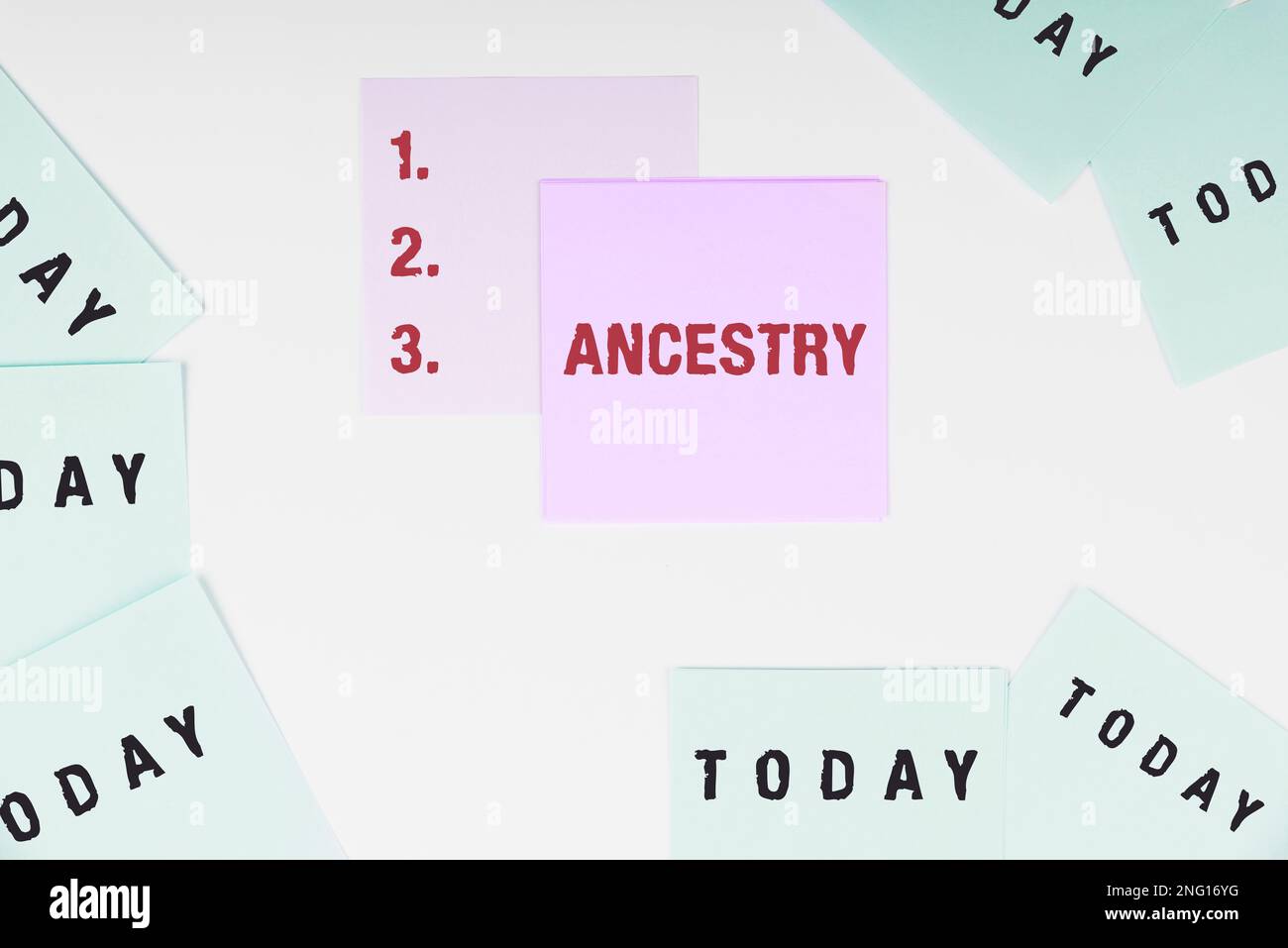 Sign displaying Ancestry. Concept meaning the history or developmental ...