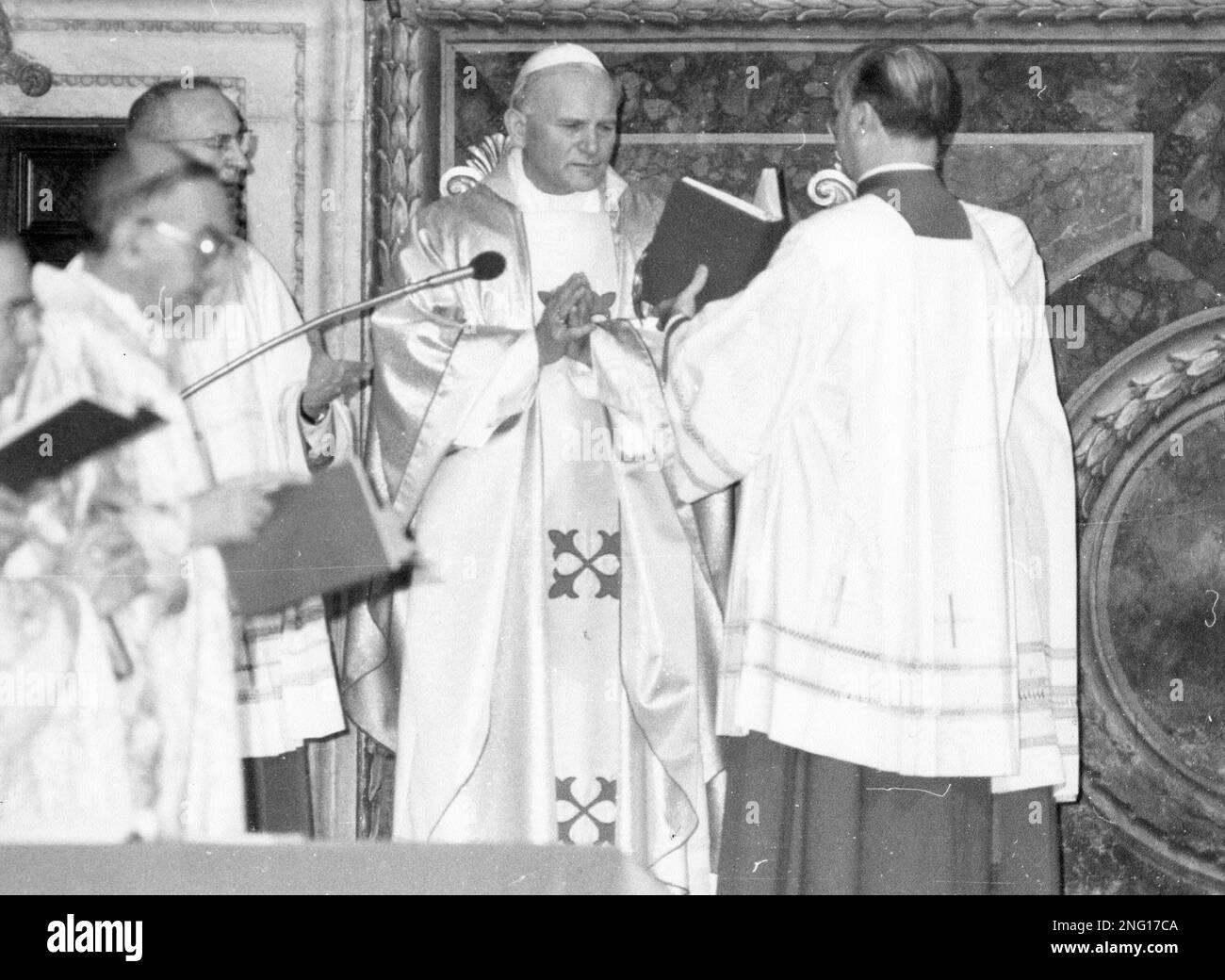 Pope John Paul II is seen in Vatican City, Oct. 17, 1978, while ...