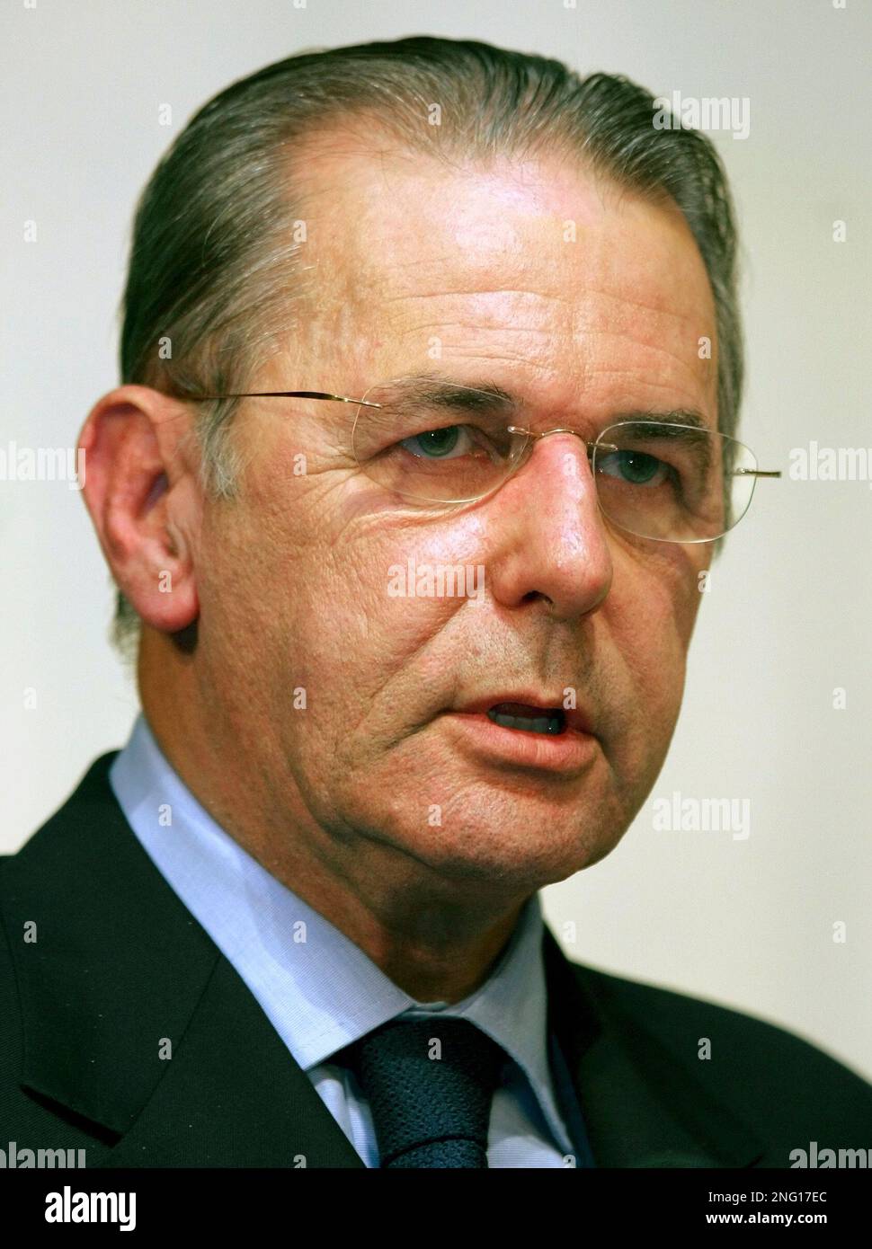 International Olympic Committee President Jacques Rogge speaks at the ...